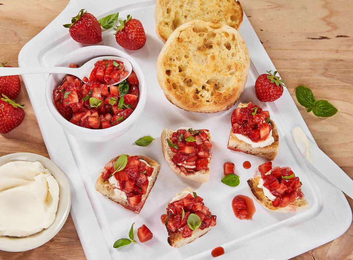 Strawberry Mint English Muffin Shortcake Recipe